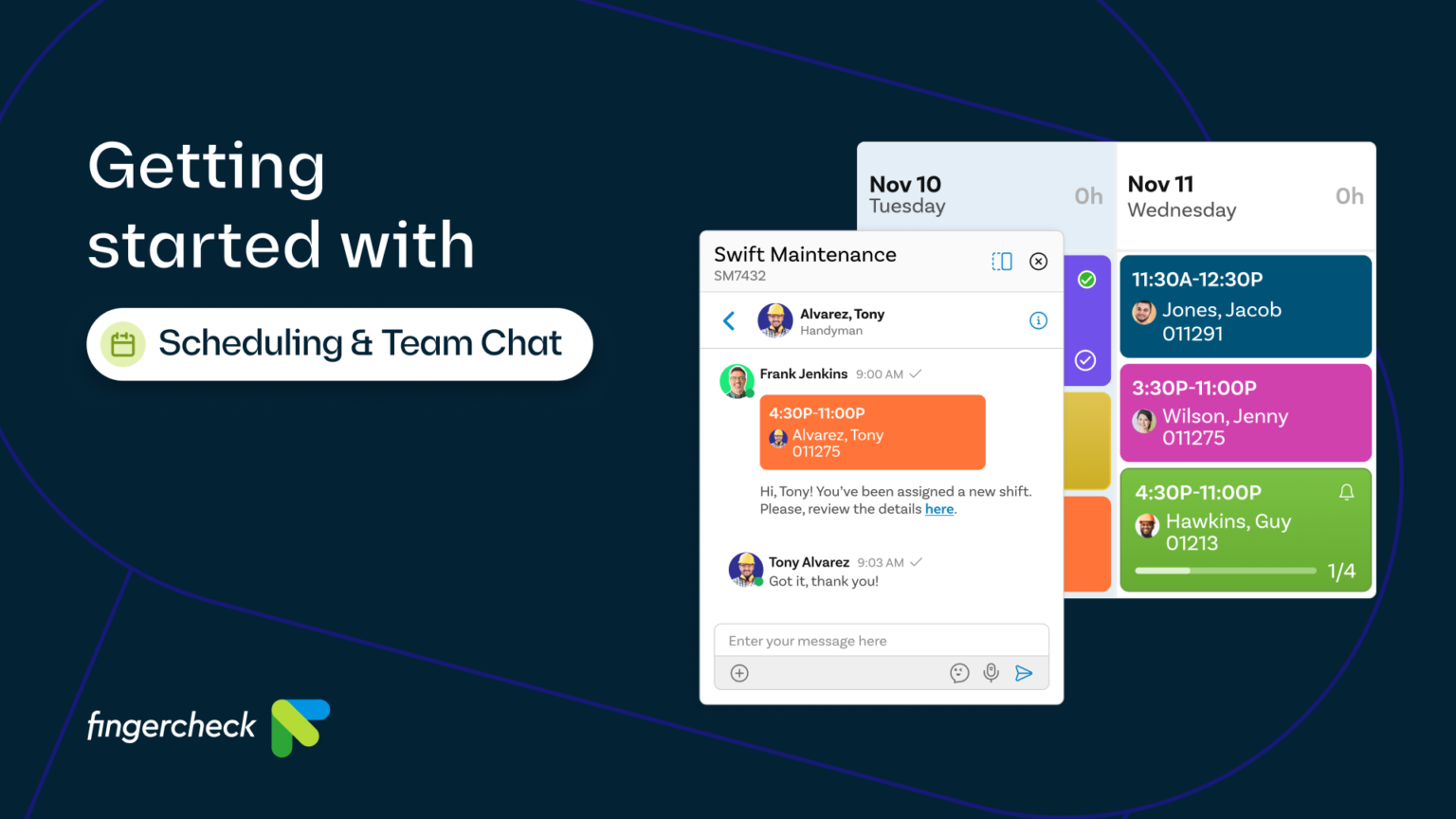 Employee Scheduling & Team Communication | Fingercheck